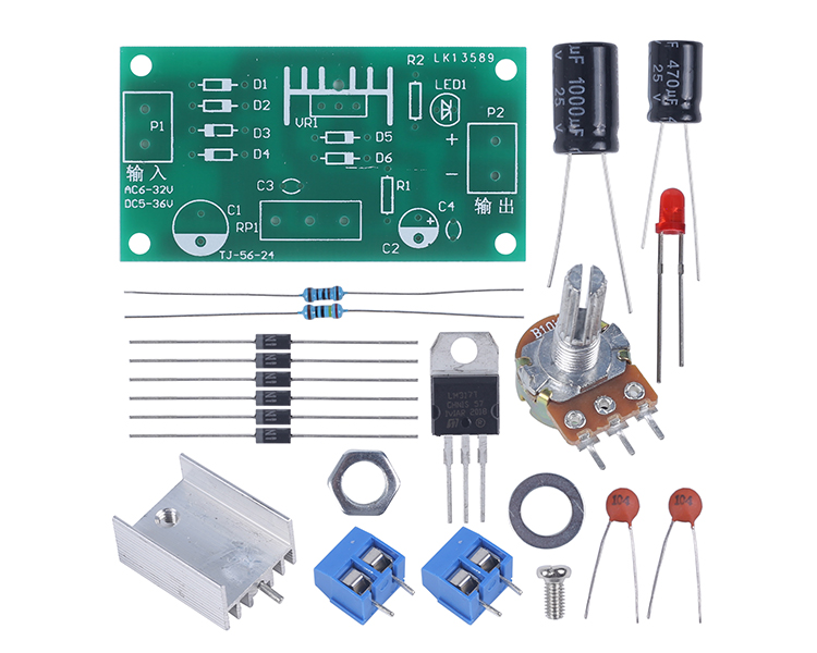 DIY Kit AC/DC-DC LM317 Adjustable Step Down Power Supply | Soldering Projects